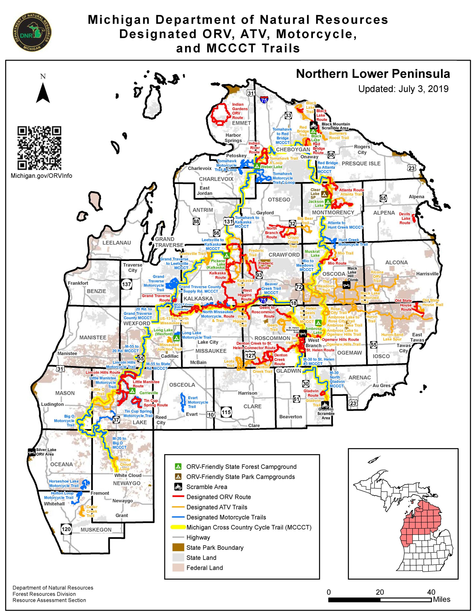 Nearby ORV Trails - Think Dunes - Silver Lake Sand Dunes